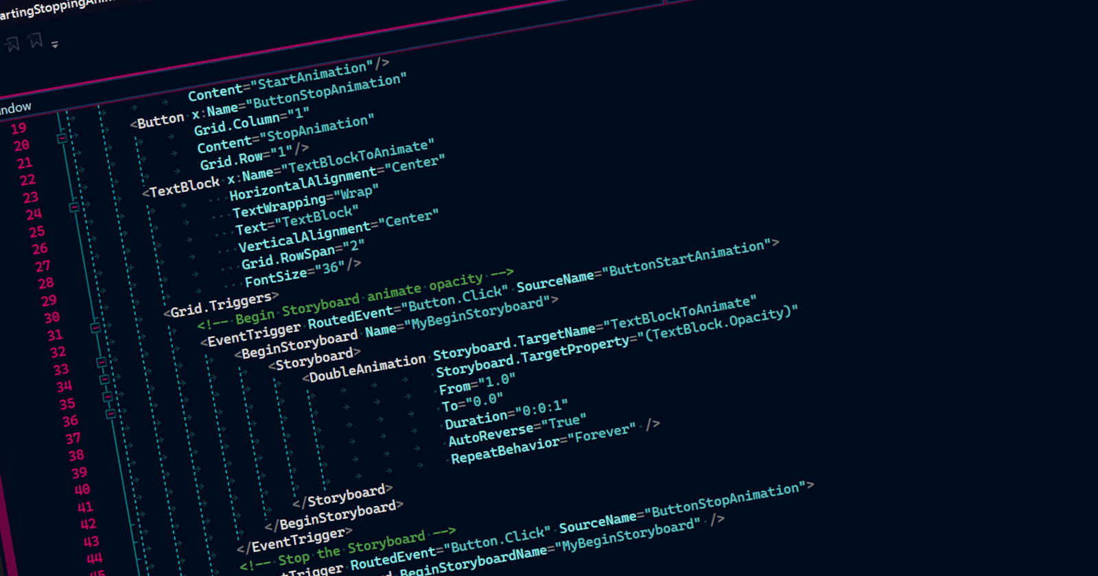 WPF: Starting and stopping animation via button clicks - bastianovic.dev WPF: Starting and stopping animation via button clicks - bastianovic.dev